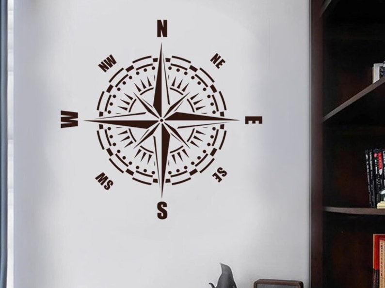 Compass Rose Stencil, Compass Stencil Reusable Compass Painting Stencil ...