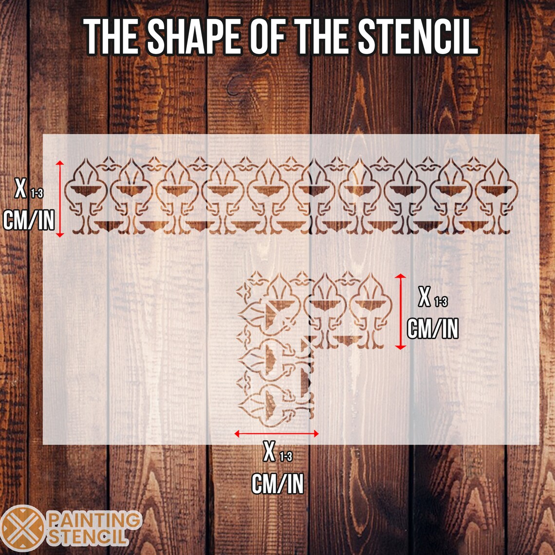 Greek Border Stencil large Border Stencil With Corners Edge - Etsy