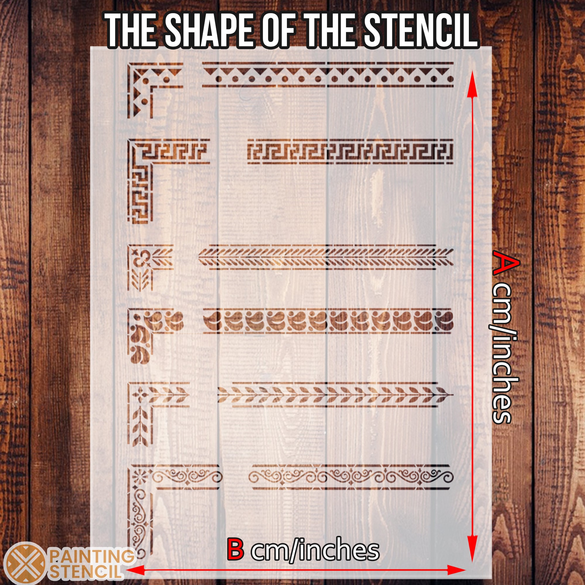 Victorian Border, Victorian Border Stencil Set ,border Corner Stencil ...