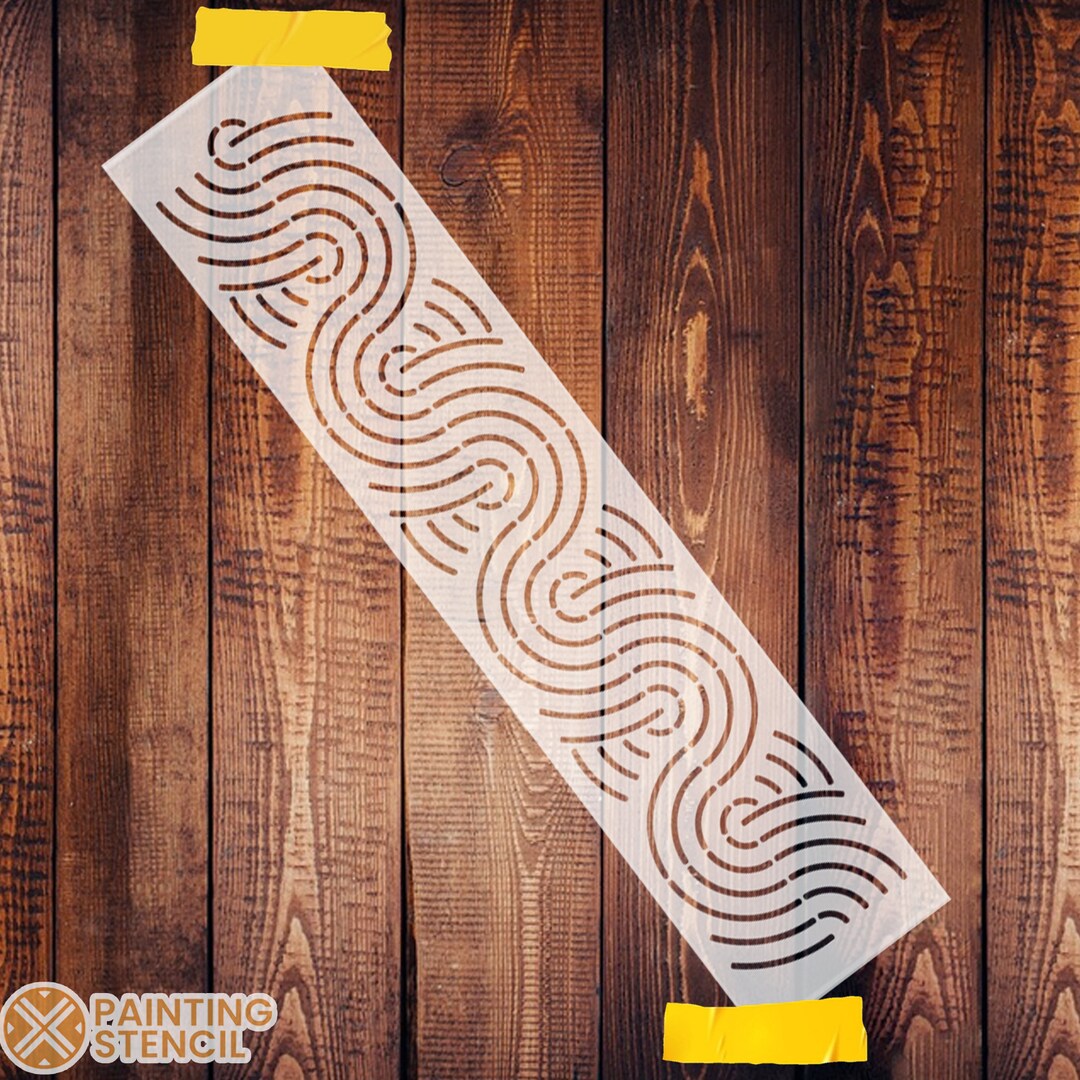 Large Monochrome Border Stencil, Reusable Stencil, Border Stencils for ...