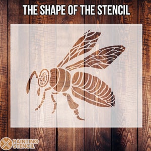 Bumble Bee Stencil, Wall Bee Stencil, Bee Stencil, Honeycomb Reusable Stencil, Natural Honey ...