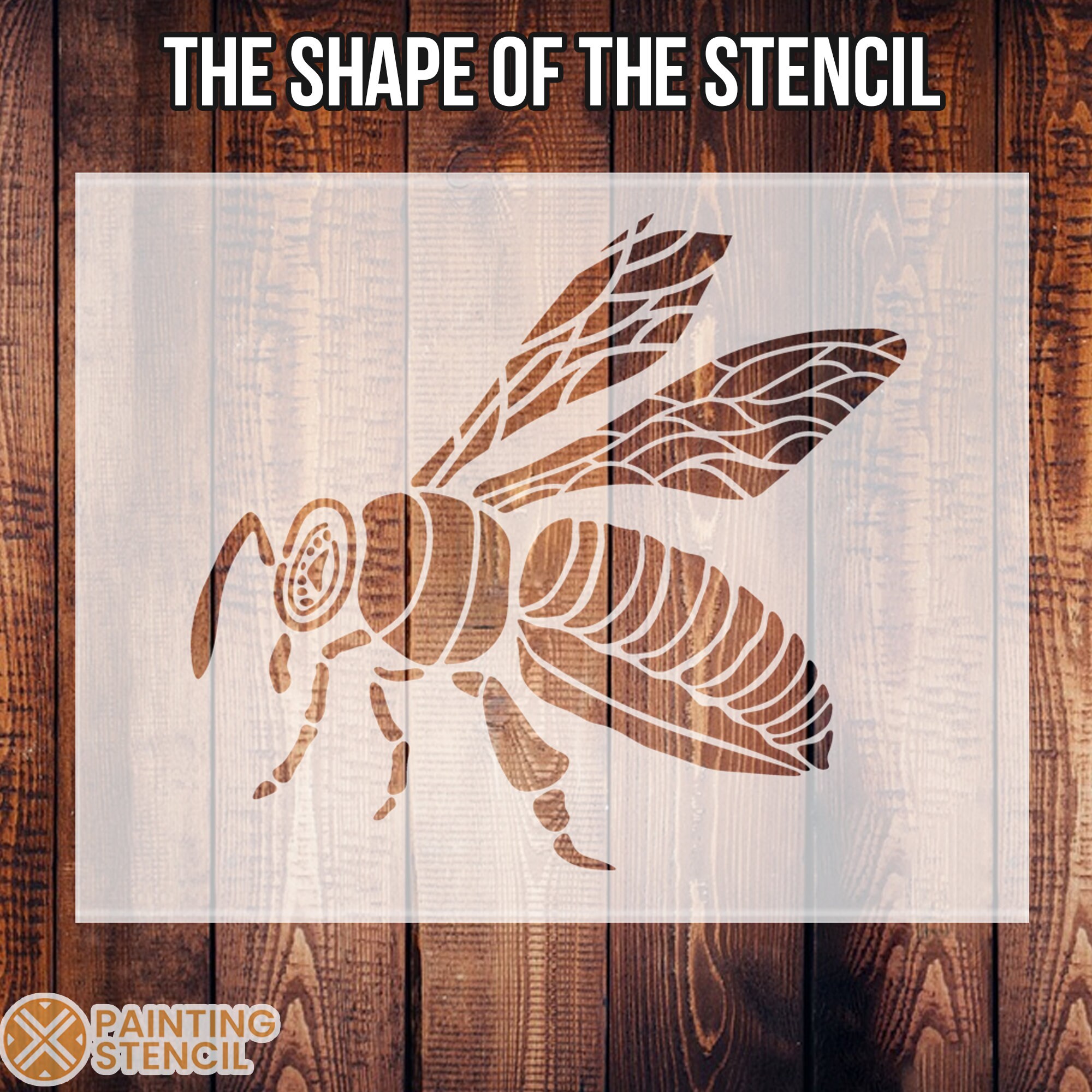 Bumble Bee Stencil, Wall Bee Stencil, Bee Stencil, Honeycomb Reusable Stencil, Natural Honey ...