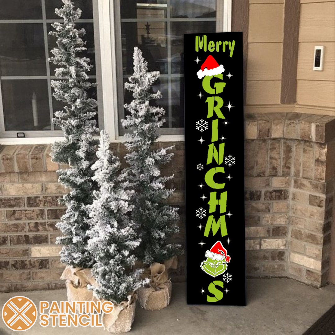 Merry Grinchmas Stencil Grinch Christmas Stencil Grinch - Etsy