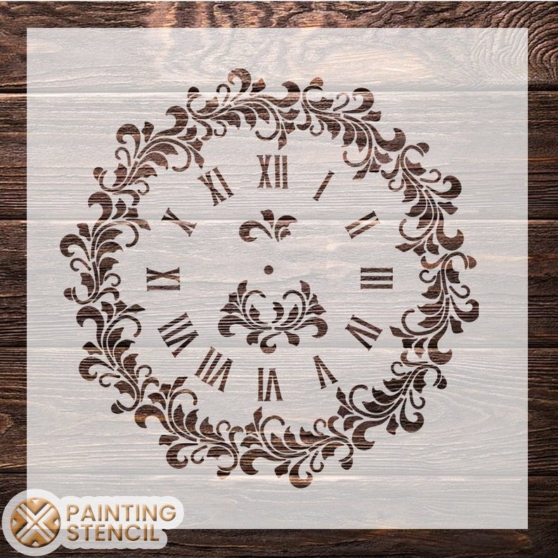 Clock Stencil Table Clock Stencil Furniture & Wall Stencil - Etsy