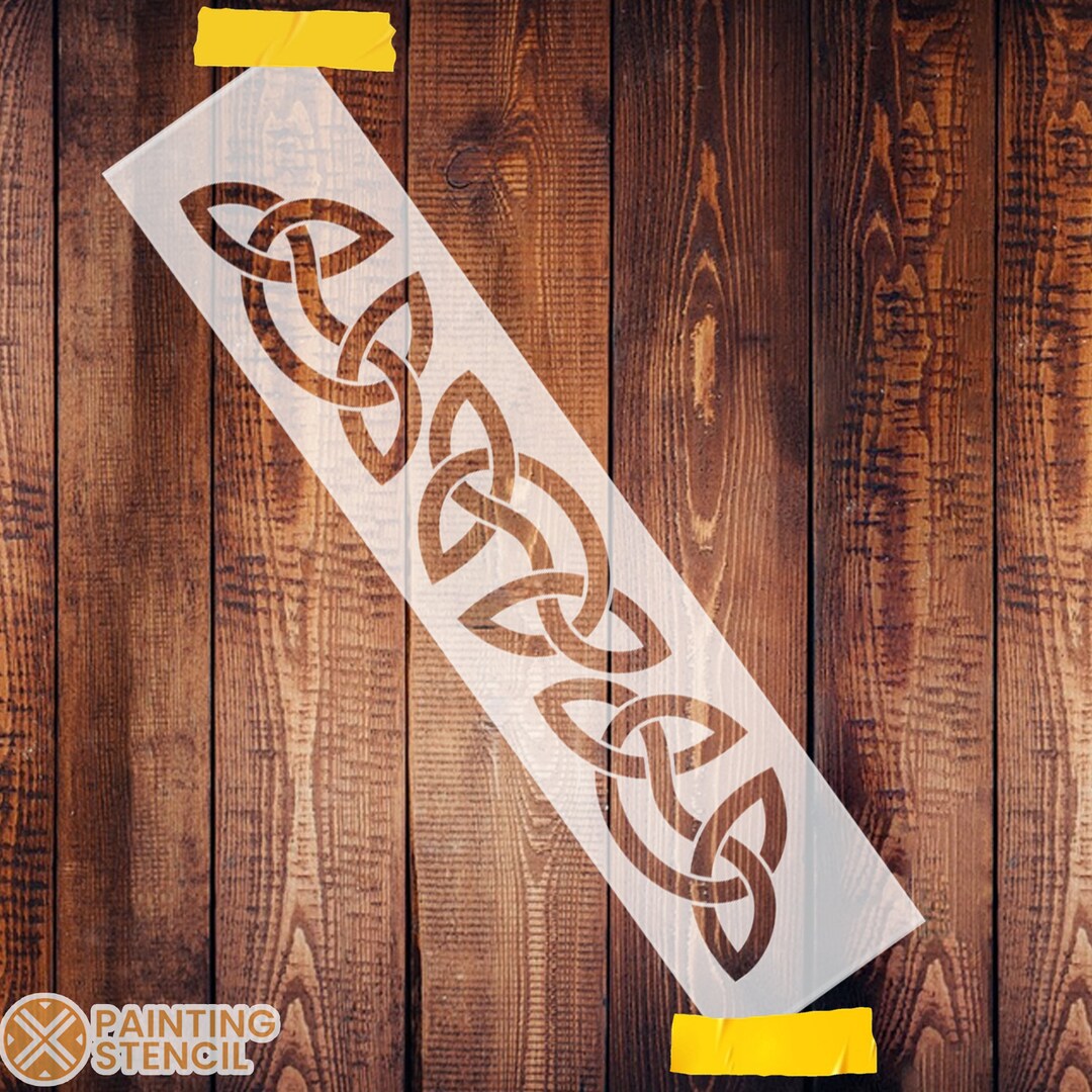 Celtic Border Stencil , Celtic Knot Border Stencil for Walls & Furniture, Celtic Stencil ...