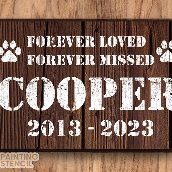 Dog Memorial Stencil - Etsy