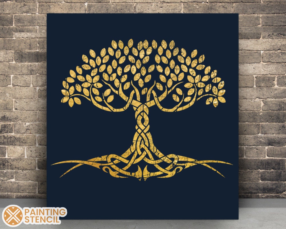 Celtic Tree Stencil Tree of Life Stencil Stencil Tree Large - Etsy