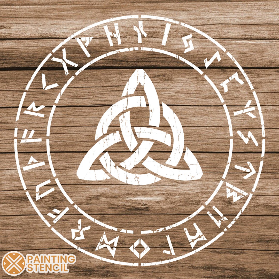 Viking Vegvisir Stencil, Scandinavian Stencil, Vegvisir Stencil, Nordic ...