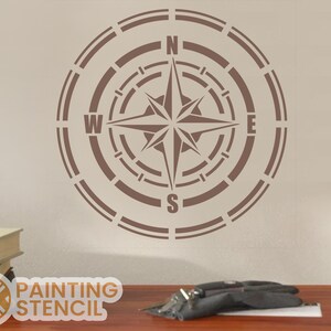Compass Rose Stencil, Compass Stencil Reusable Compass Painting Stencil ...
