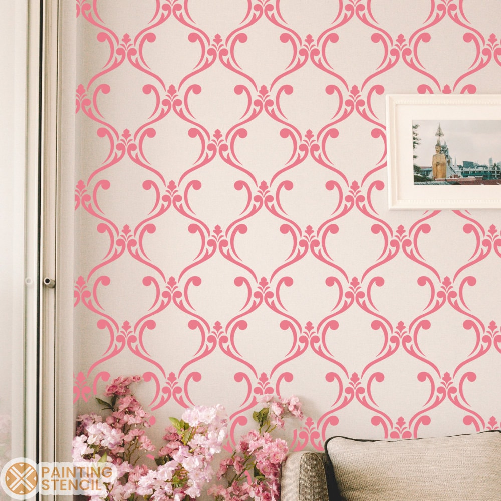 Damask Stencil , Home Decor Stencil, Pattern Stencil, Stencil for Walls ...