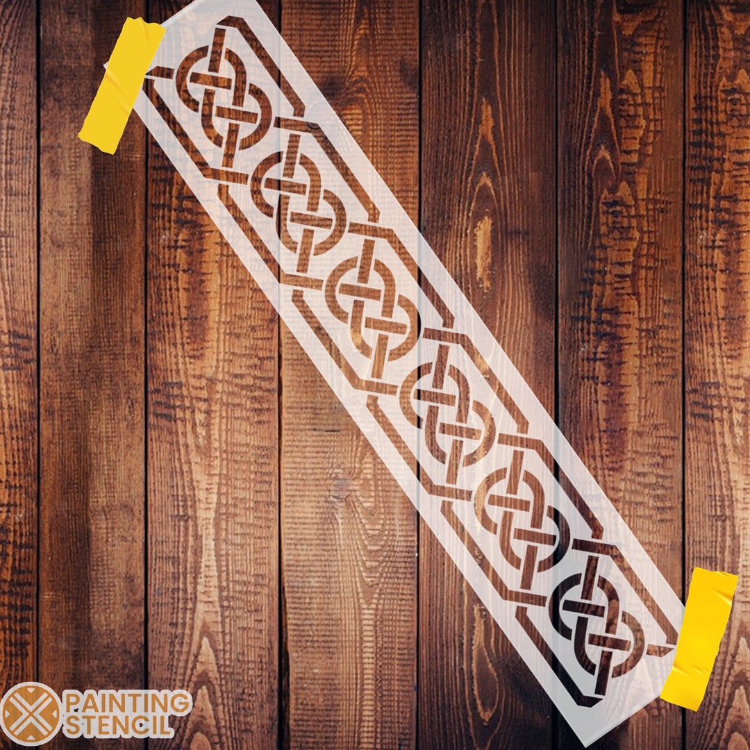 Celtic Knot Border Stencil, Celtic Border Stencil for Walls & Furniture ...