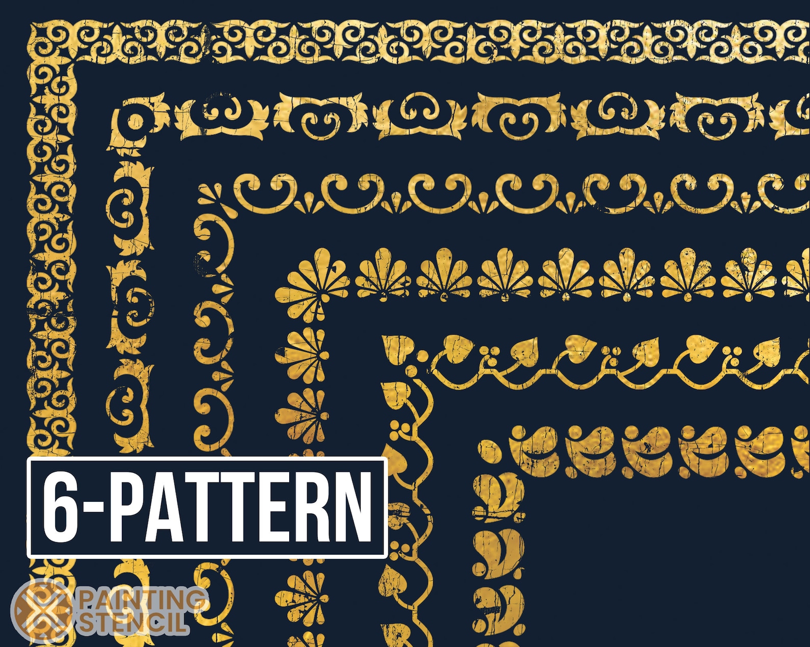 Victorian Border Victorian Border Stencil Set Deco - Etsy