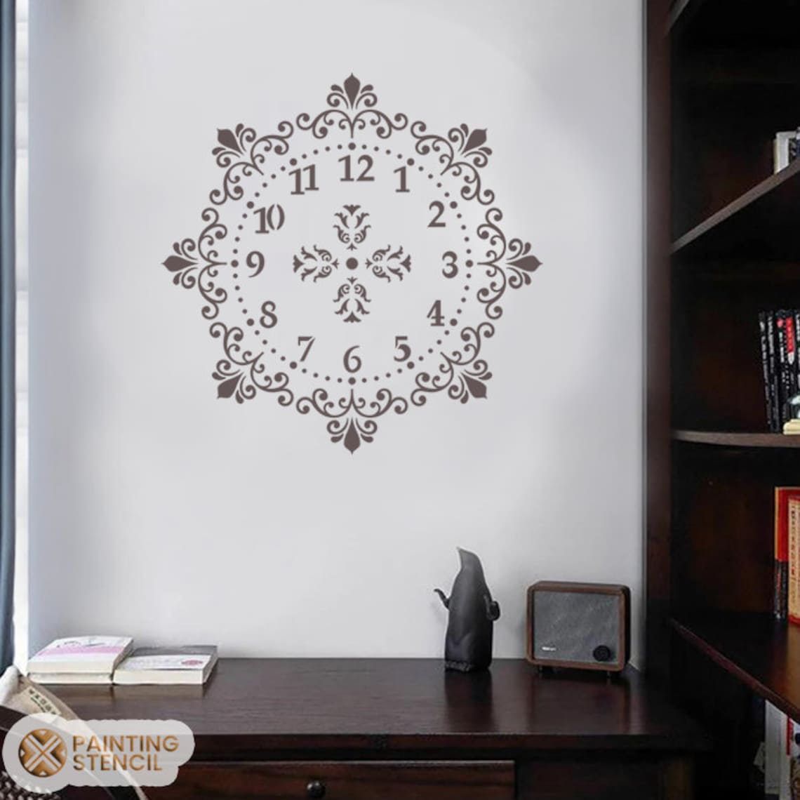 Clock Stencil Table Clock Stencil Stencil Plantilla Reloj, Wall Stencil ...