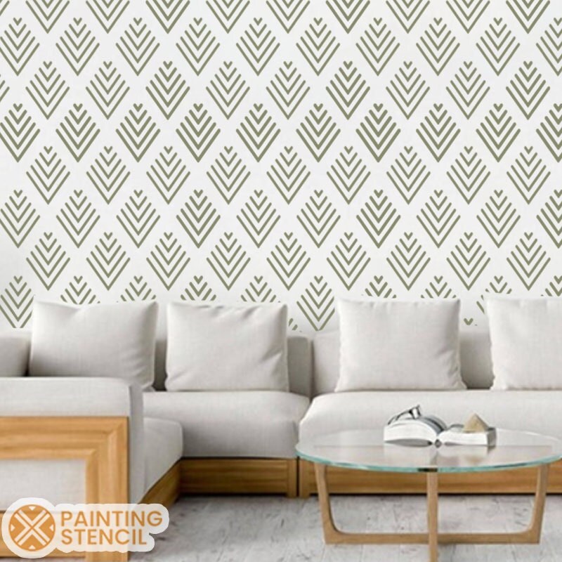 Wall Herringbone Simple Allover Stencil ,herringbone Pattern, Extra ...