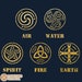 Five Elements Stencil, Air Water Earth Fire Spirit Elements Stencil ...