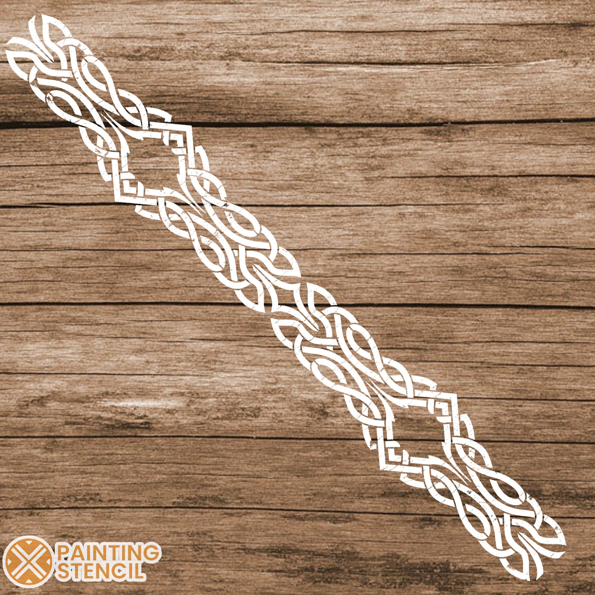 Celtic Knot Border Reusable, Celtic Knot Border Stencil for Walls & Furniture, Celtic Stencil ...