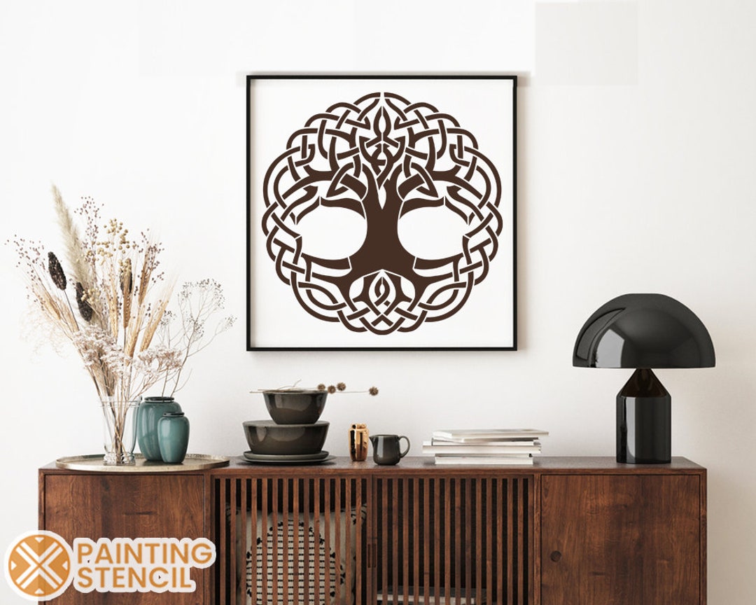 Celtic Tree Stencil Tree of Life Stencil Stencil Tree Large - Etsy