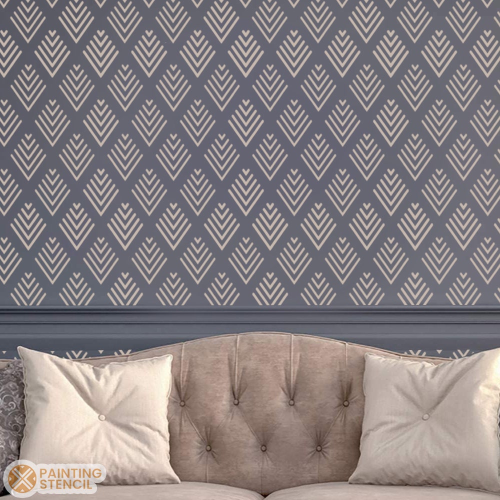 Wall Herringbone Simple Allover Stencil ,herringbone Pattern, Extra ...