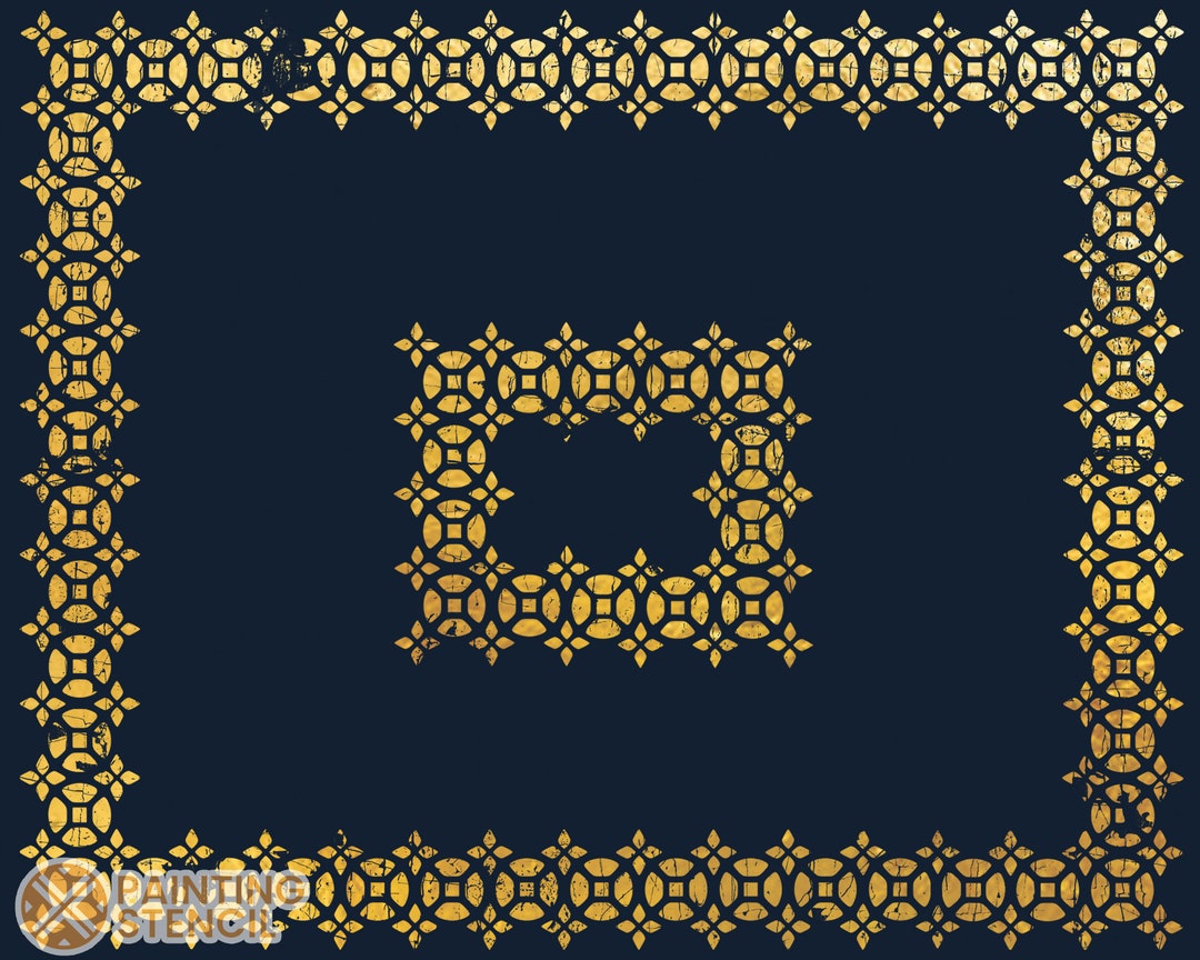 Large Victorian Corner Stencil , Victorian Border Stencil for Walls ...