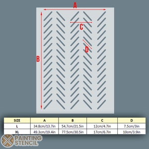 Herringbone Stencil Large Wall Stencil Herringbone Stencil, Herringbone ...