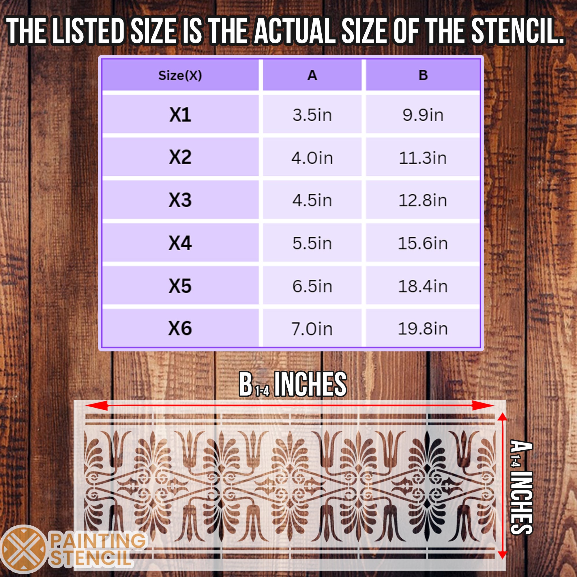 Roman Empire Border Stencil, Greek Stencil, Borderline Stencil, Classic ...