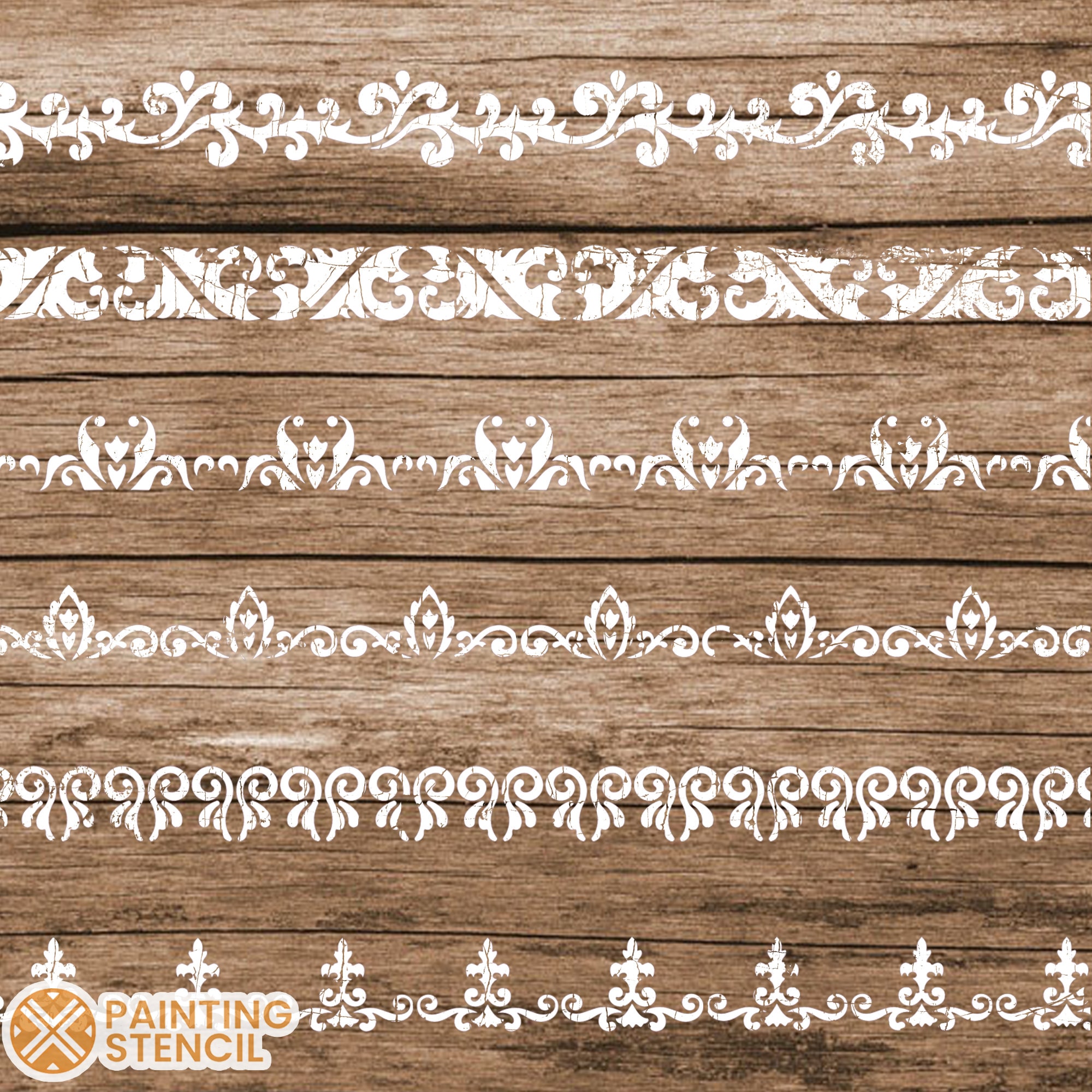 Flower Border Stencils Border Stencils for Wood Floral - Etsy