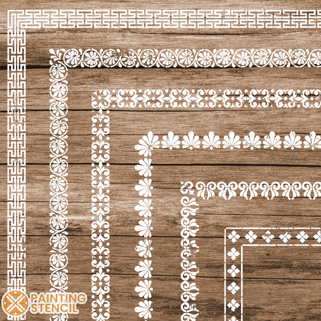 Victorian Large Border Stencil, Paisley Border Stencil, Border Stencil ...