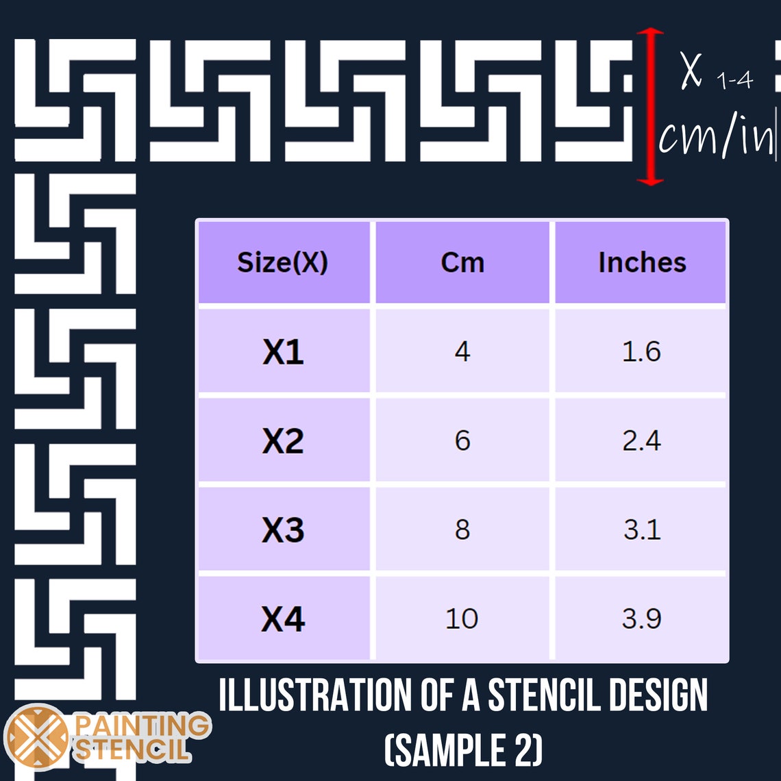 Custom Large Size Border Stencils, Personalized Border Stencils for ...