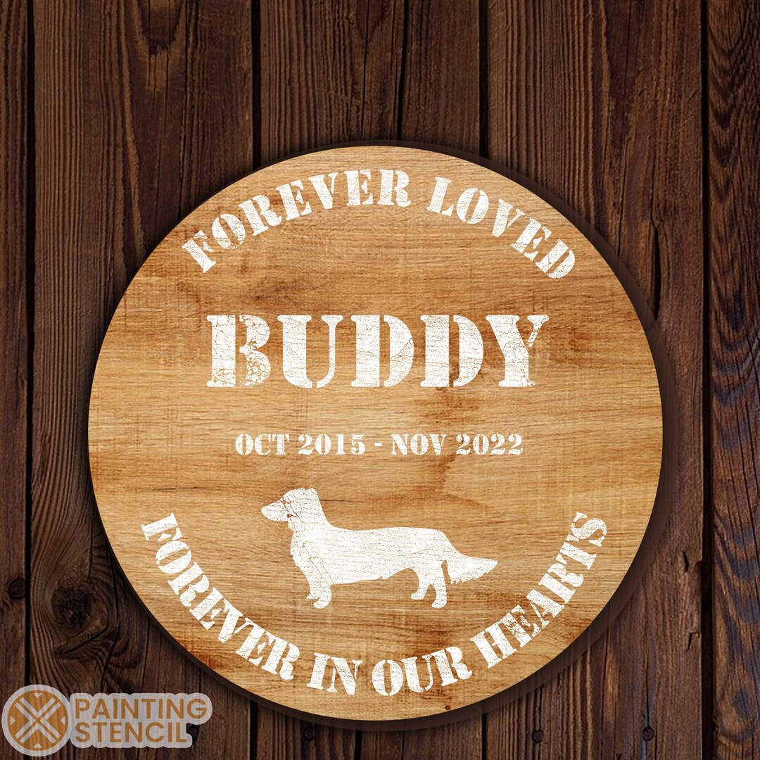 Custom Pet Memorial Stencil , Personalized Dog Memorial Stencil ...