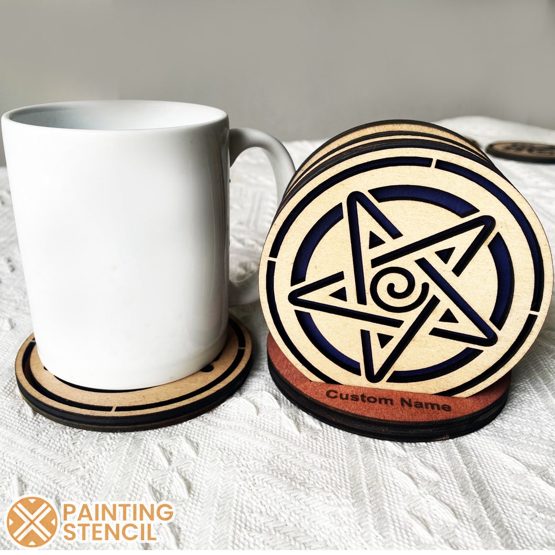 Air, Water, Earth, Fire, Spirit Elements Coasters, Set of 5 Elements ...