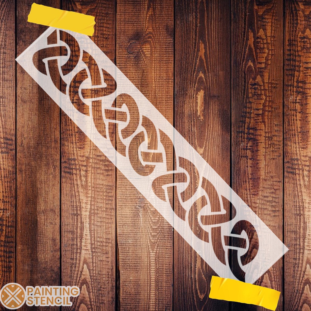 Celtic Knot Border Stencil for Walls & Furniture, Celtic Stencil ...