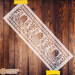 Greek Border Stencil, Greek Stencil, Border Line Stencil, Reusable ...