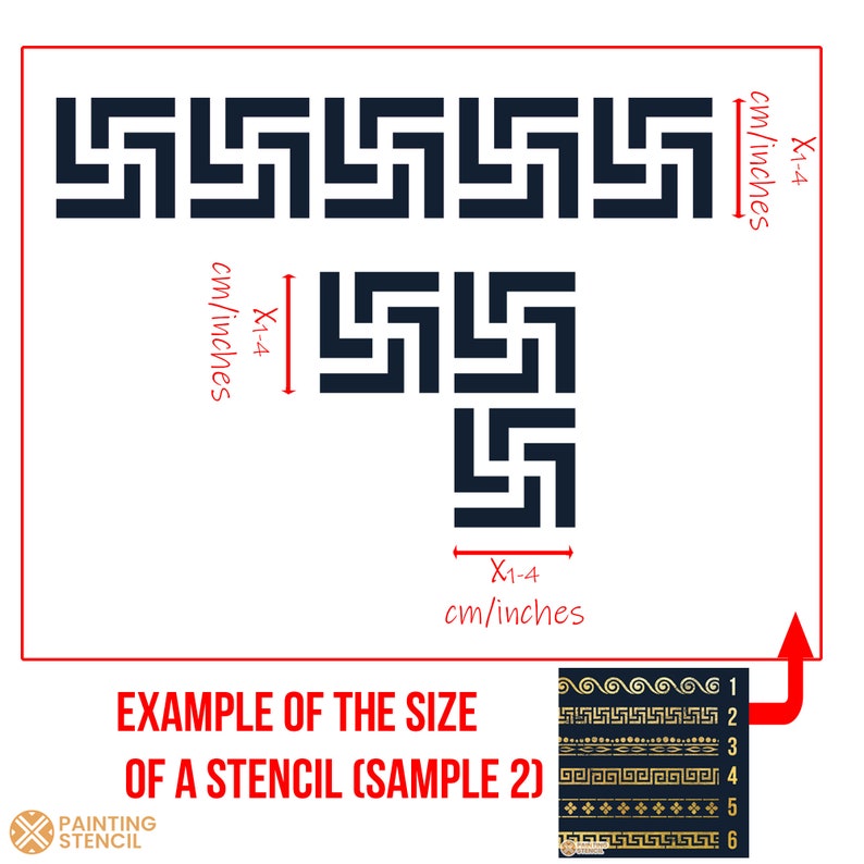 Custom Large Size Border Stencils, Personalized Border Stencils for ...