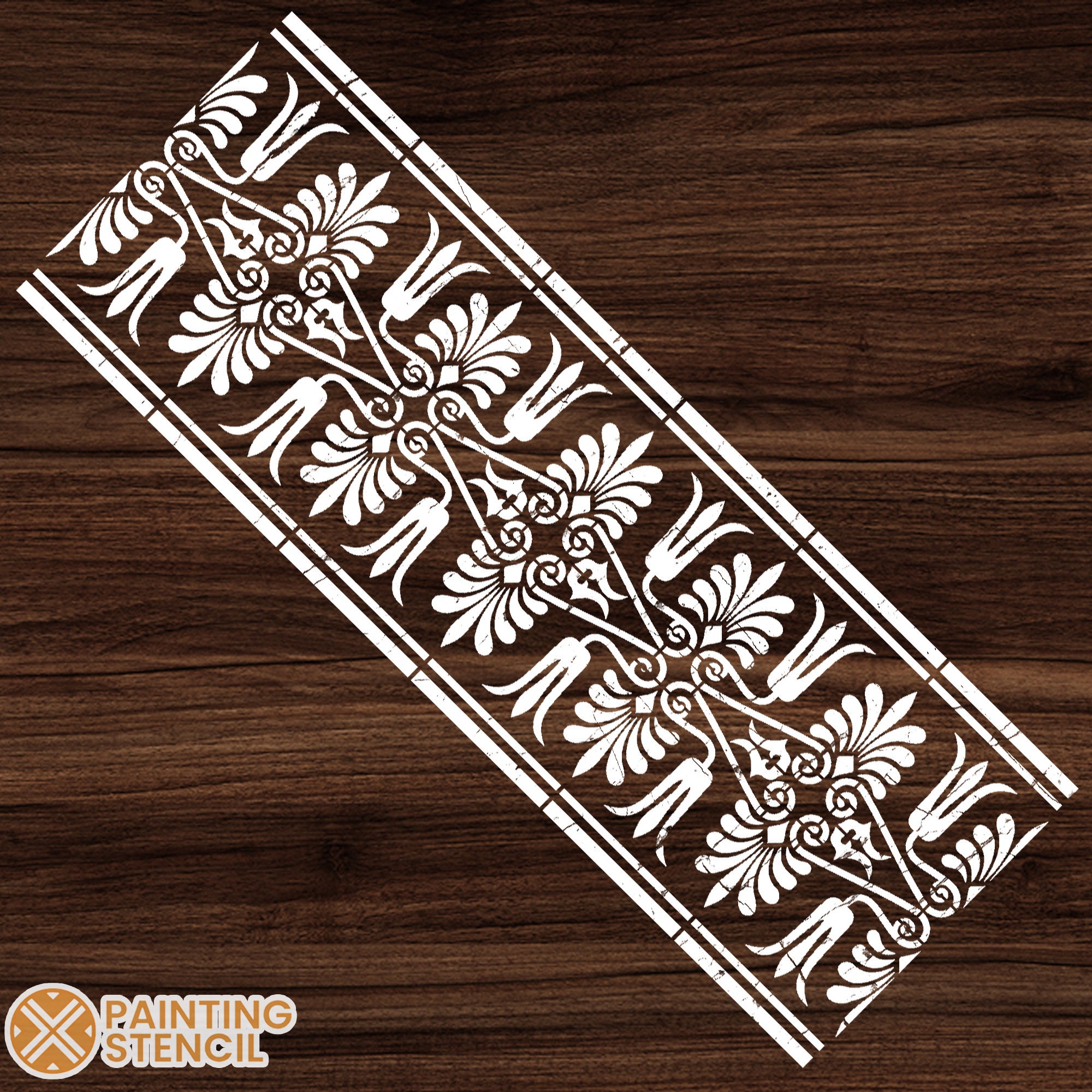 Roman Empire Border Stencil, Greek Stencil, Borderline Stencil, Classic ...