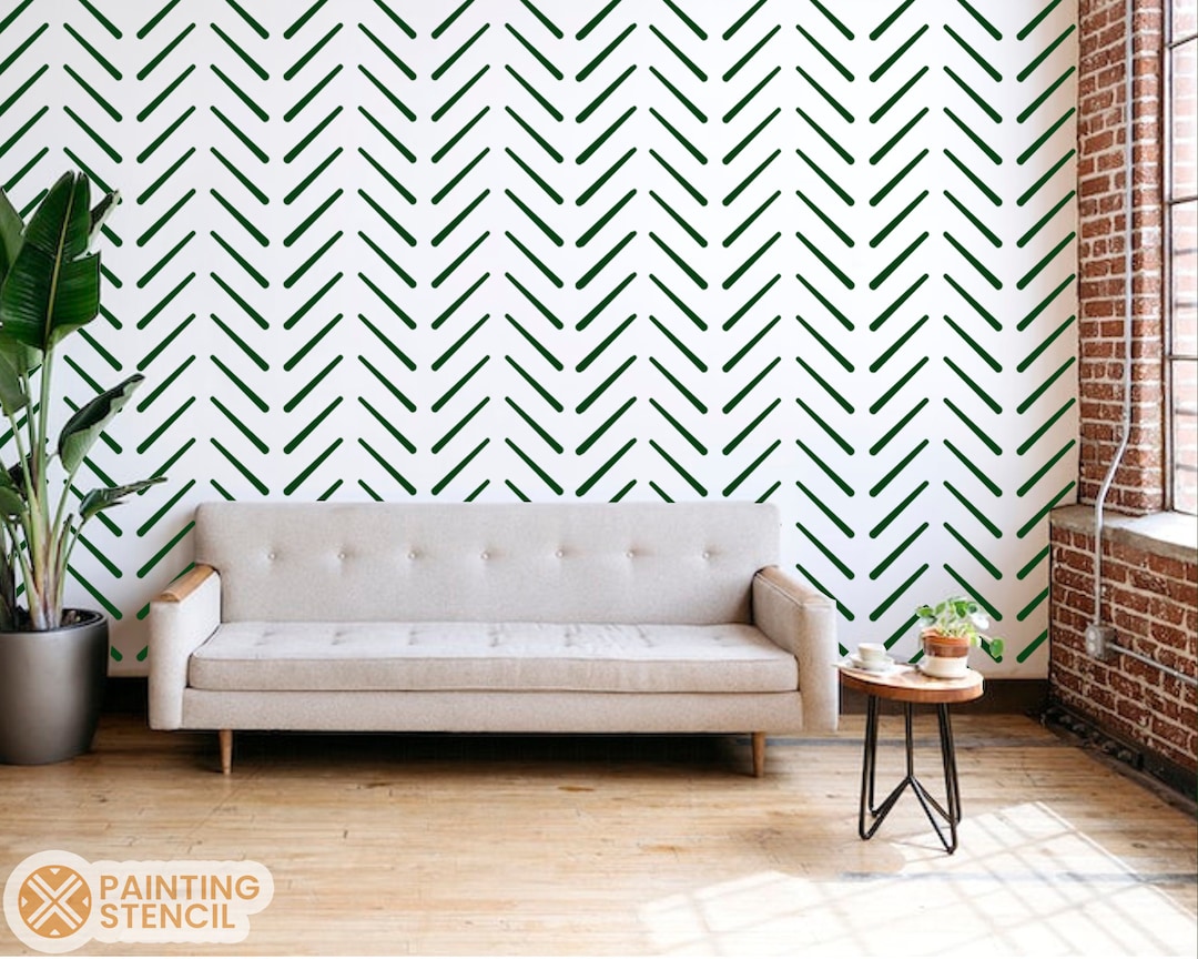 Herringbone Stencil ,herringbone Pattern, Extra Large Stencil, Large ...