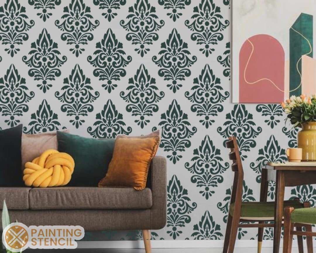 Damask Stencil Home Decor Stencil, Painting Pattern Stencil, Paint ...