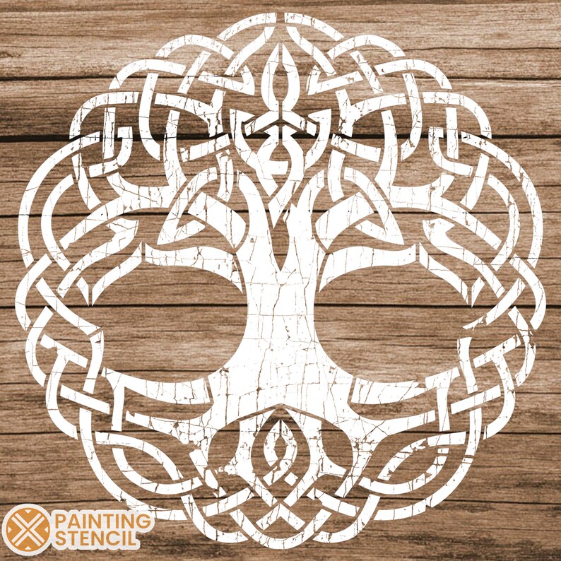 Celtic Tree Stencil, Tree of Life Stencil, Stencil Tree, Large Tree of ...