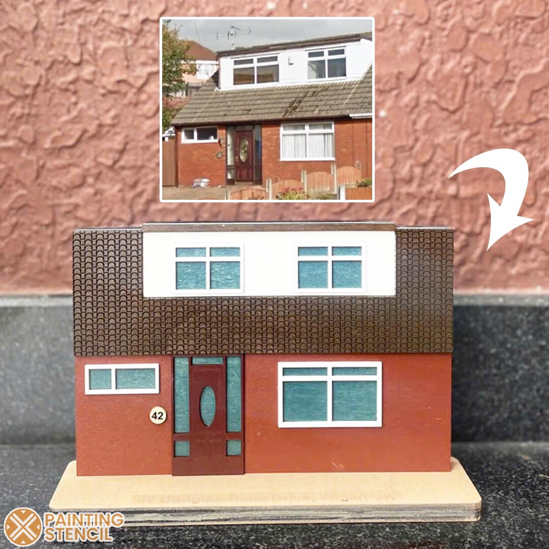 Wooden Miniature Storefront, Custom Model House Painting, Custom Model ...