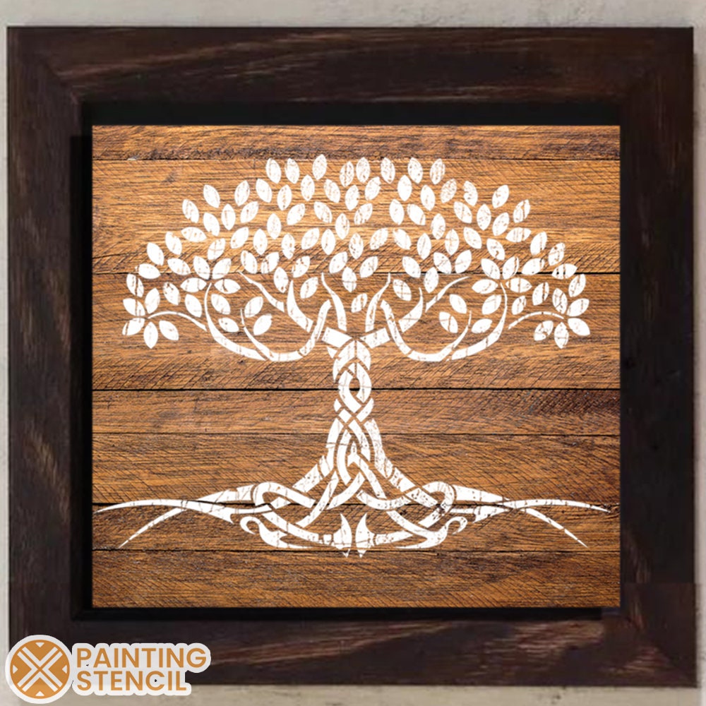 Celtic Tree Stencil Tree of Life Stencil Stencil Tree Large - Etsy