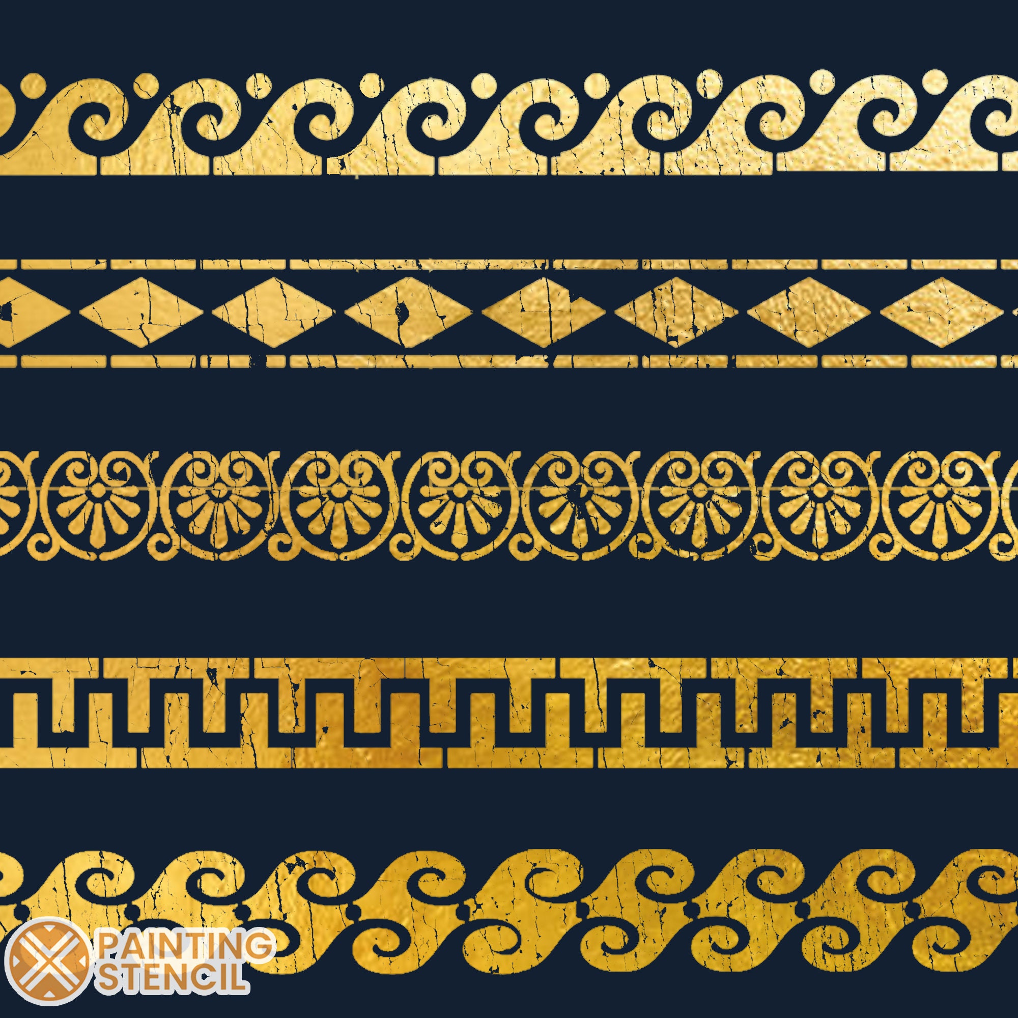 Corner and Border Stencils, Border Stencils for Wood , Victorian Border Stencil, Deco Furniture ...