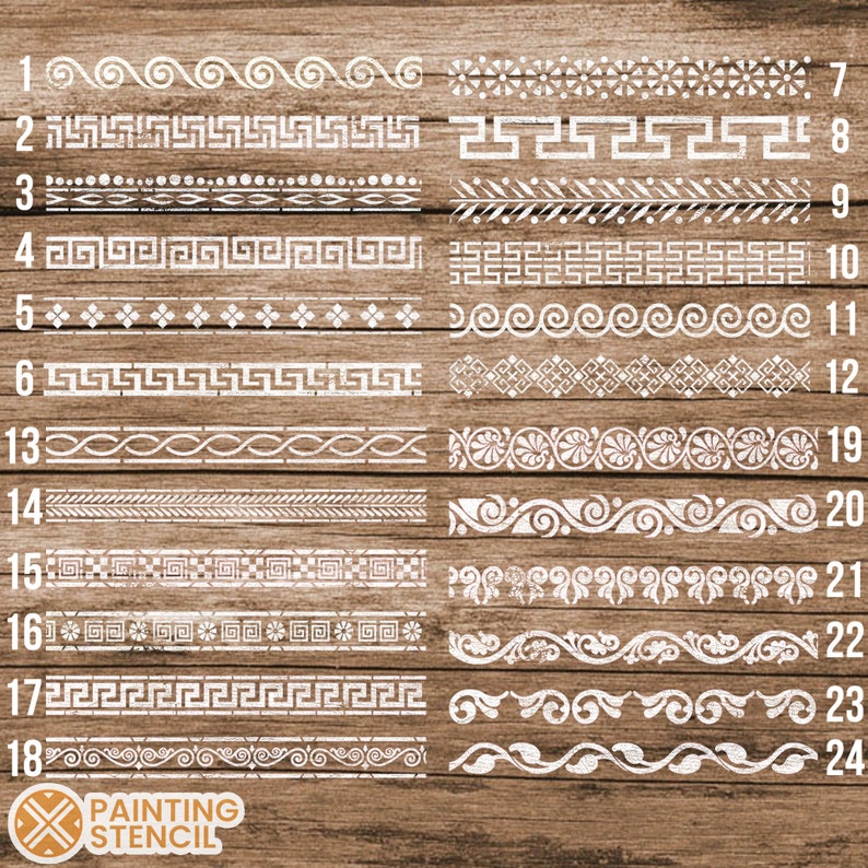 Custom Large Size Border Stencils Personalized Border - Etsy