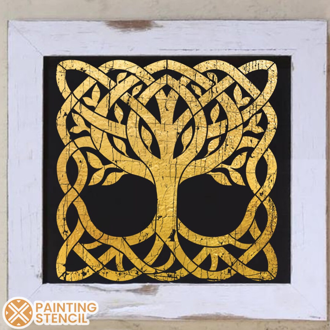 Large Wall Tree Heart Stencil, Celtic Tree Stencil, Tree of Life ...
