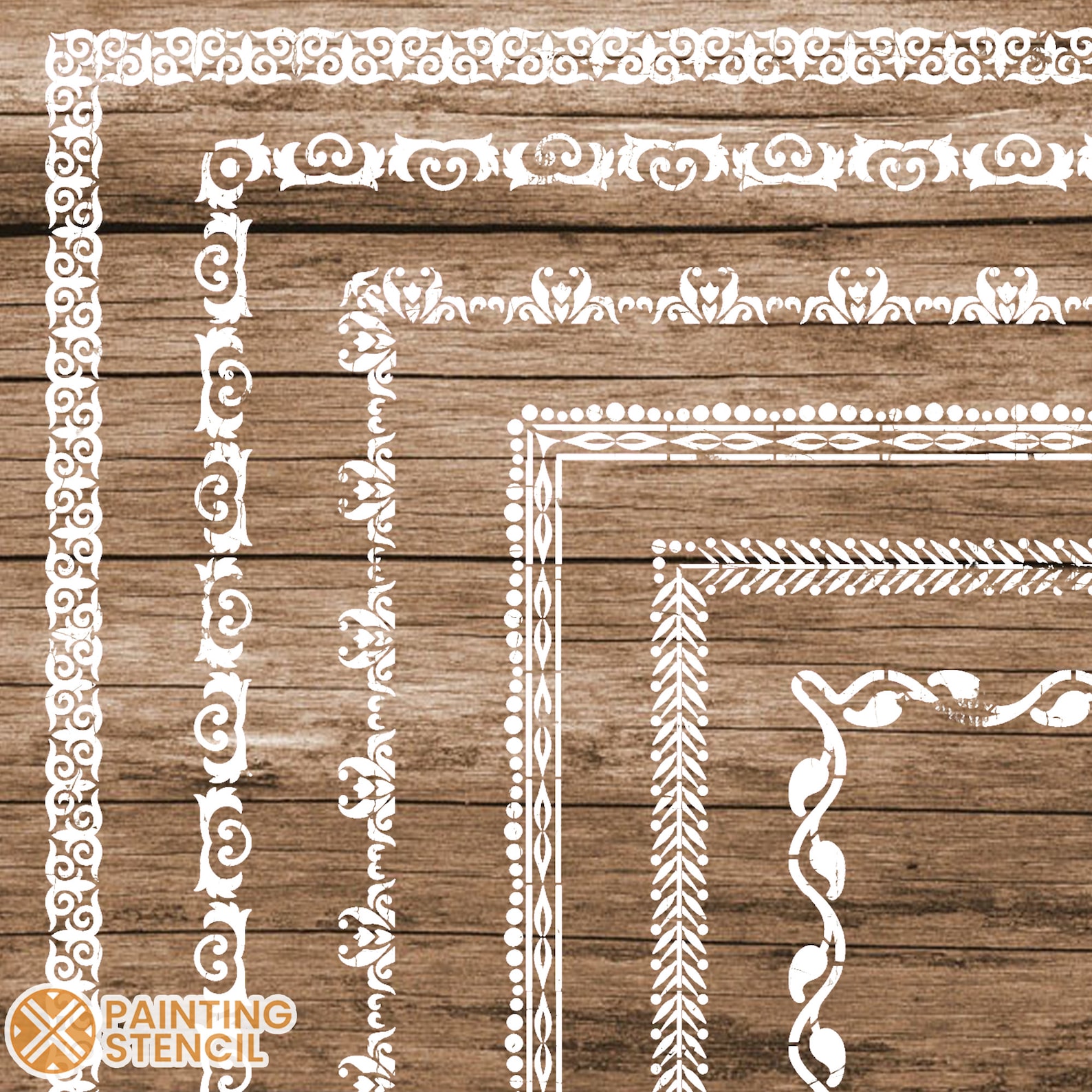 Victorian Border Stencil, Stencils for Furniture, Border Stencils for ...