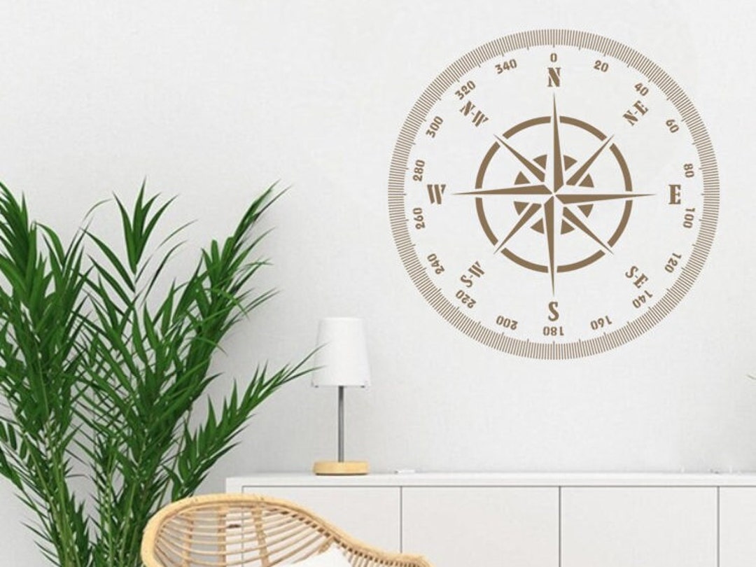 Compass Rose Stencil, Compass Stencil Reusable Compass Painting Stencil ...