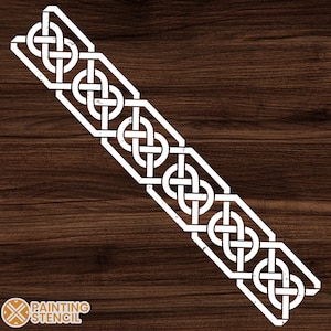 Celtic Knot Border Stencil, Celtic Border Stencil for Walls & Furniture, Celtic Stencil, Celtic ...