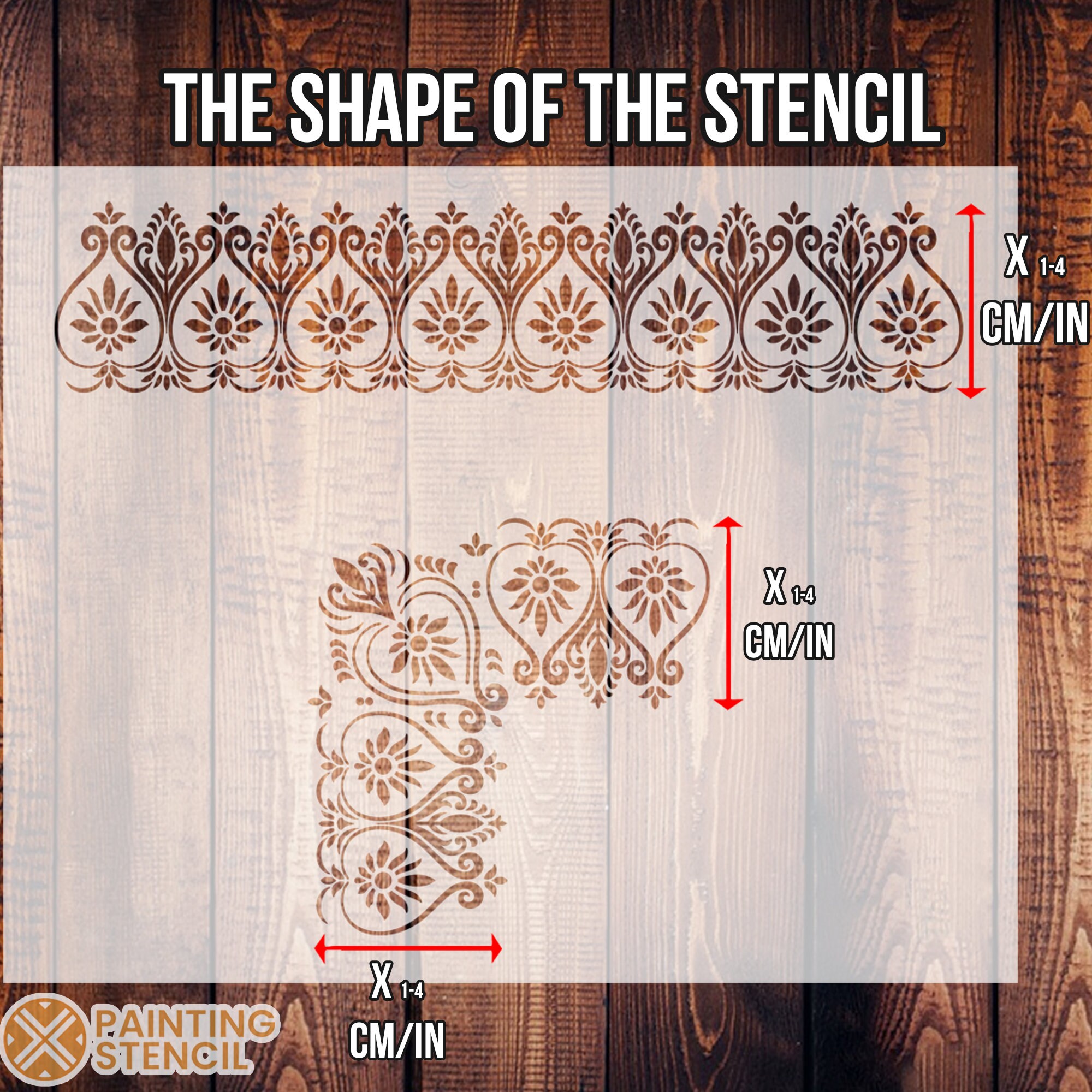 Victorian Border Stencil for Walls & Furniture, Victorian Border ...