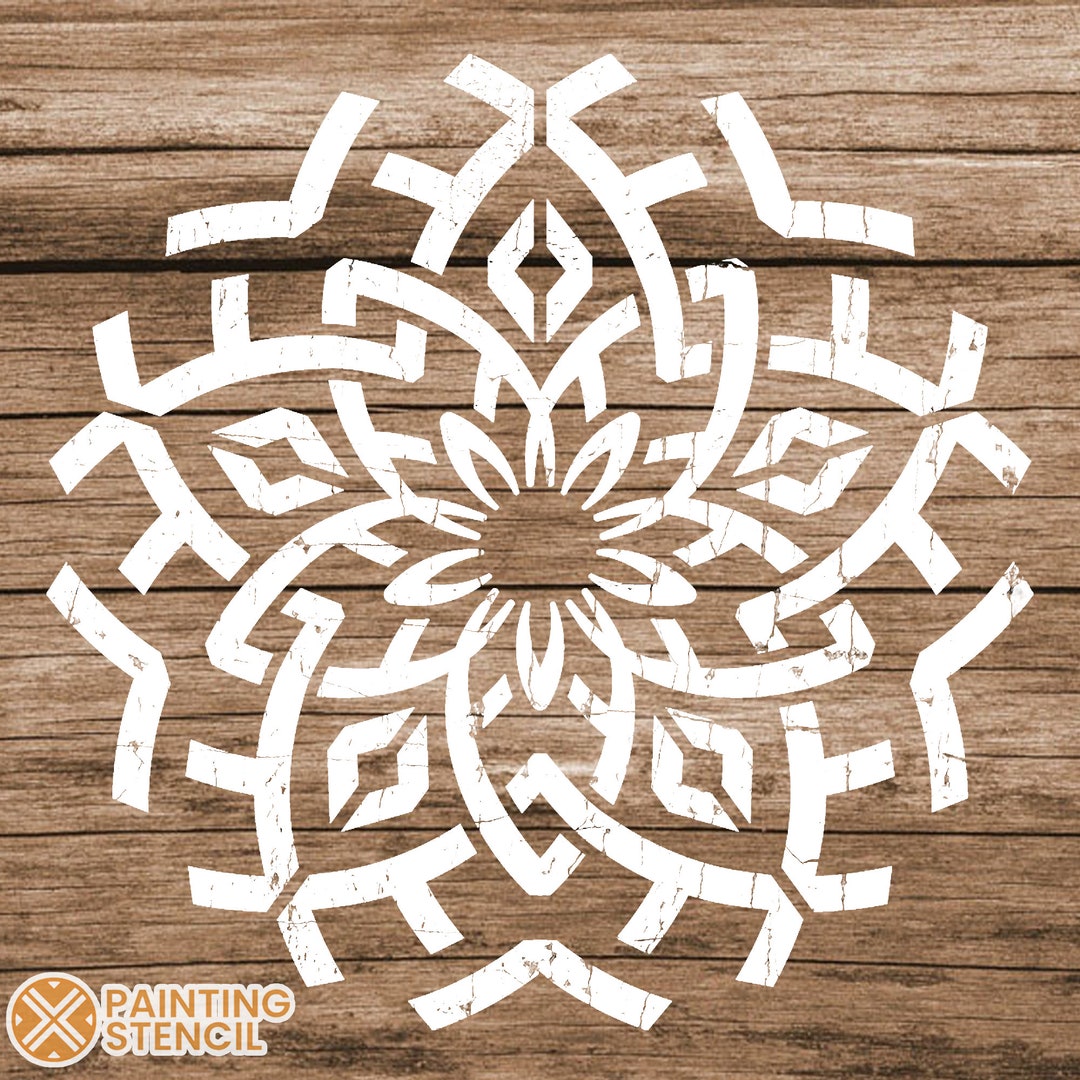 Yggdrasil Stencil, Scandinavian Pagan Stencil, Vegvisir Stencil, Nordic ...