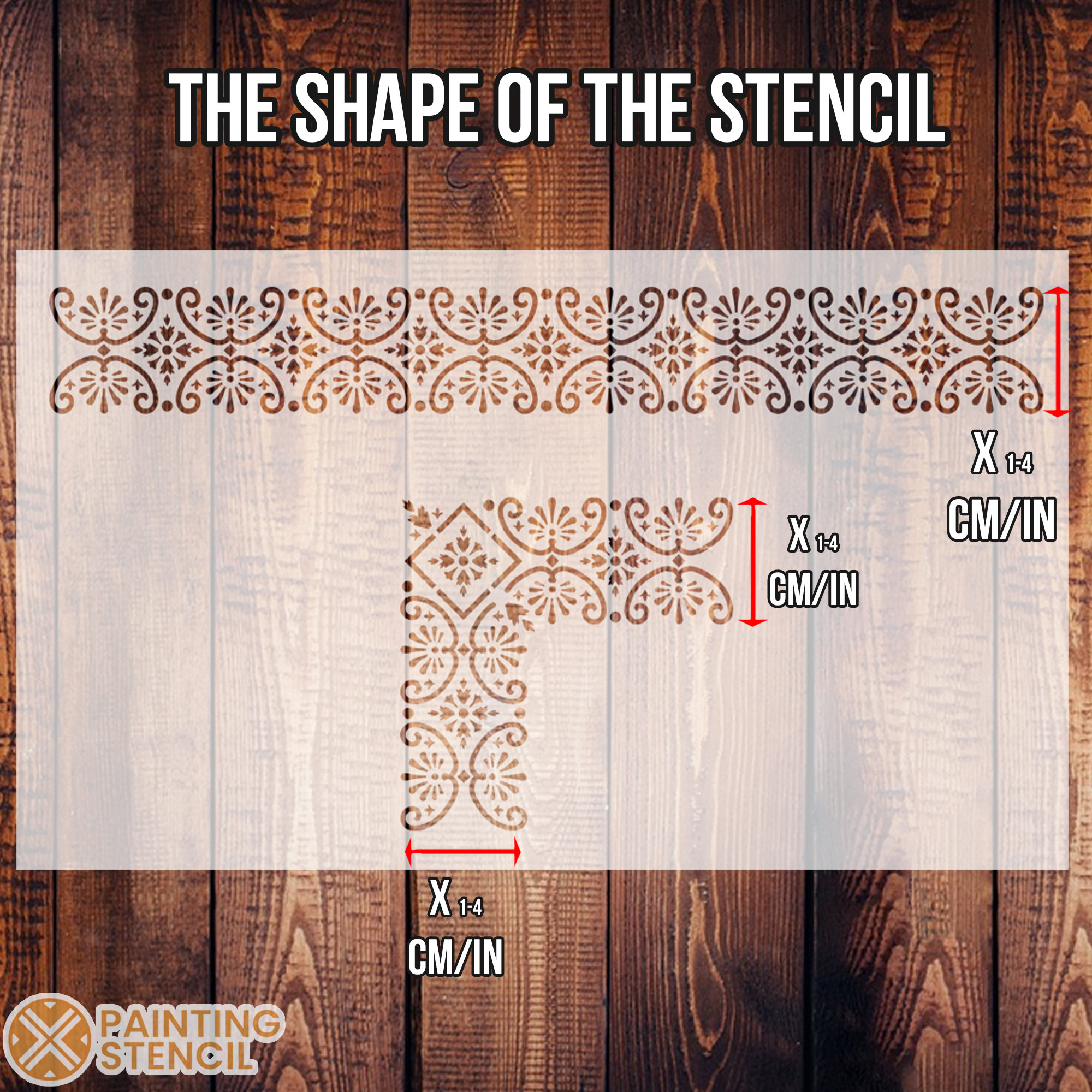 Victorian Border Stencil Large Victorian Corner Stencil - Etsy