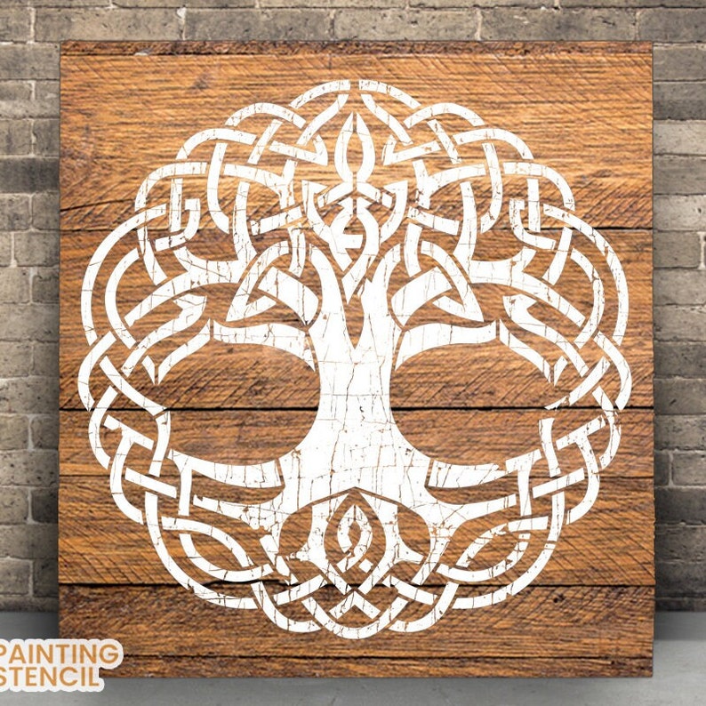 Celtic Tree Stencil, Tree of Life Stencil, Stencil Tree, Large Tree of ...