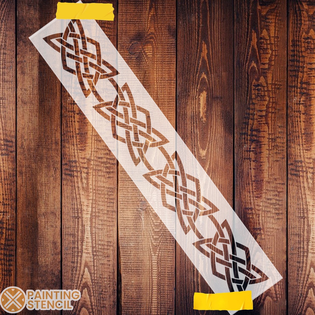 Celtic Border Stencil ,celtic Knot Border Stencil for Walls & Furniture, Celtic Stencil ,celtic ...